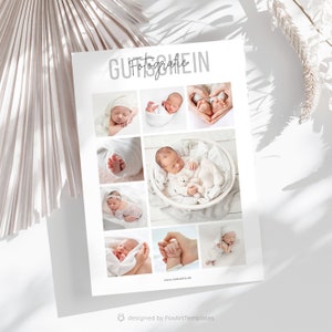 Photography Gift Card Template - Printable Photoshoot Voucher (canva ...