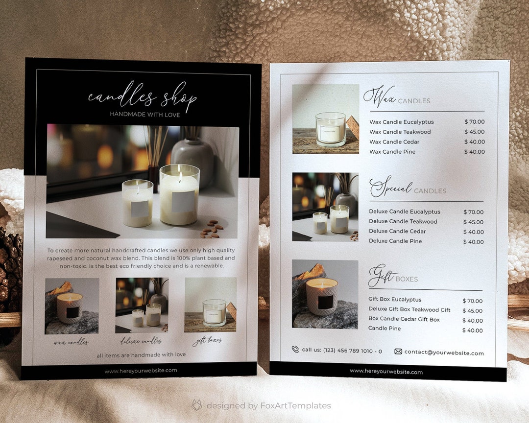 Candle Making Business Flyer Template - Etsy