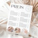 Editable Price List Template DIY Small Business Printable Pricing Guide ...