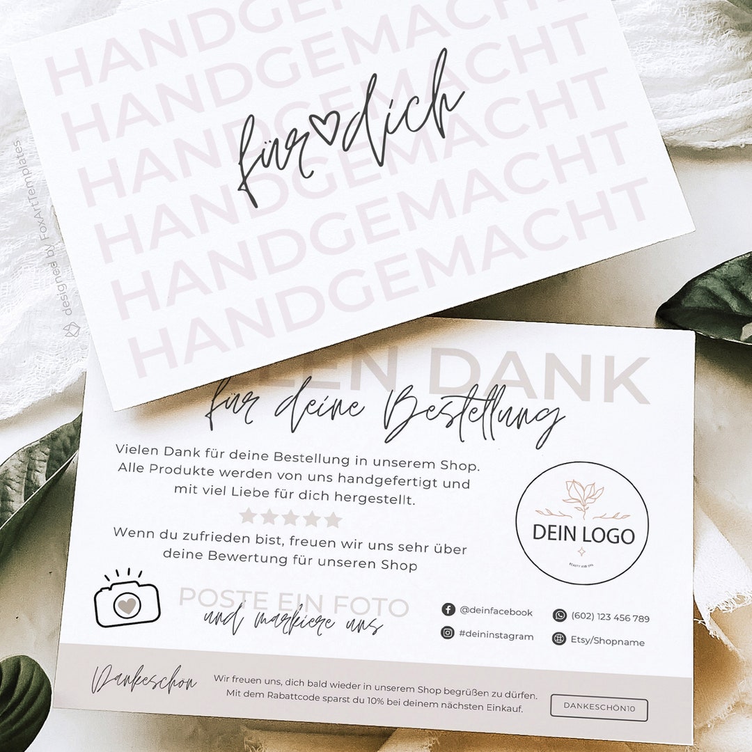 Vielen Dank für Deine Bestellung Paketbeileger für Kunden - Etsy.de
