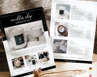 Candle Making Business Flyer, Soy Wax Candles Flyer Template, Handmade ...