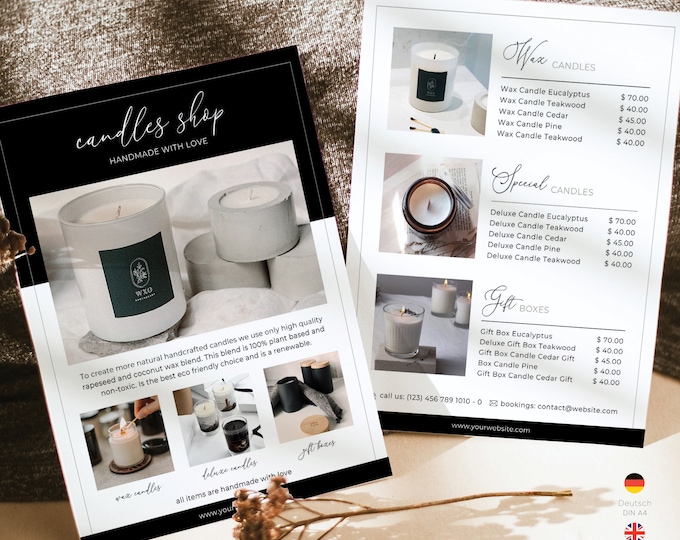 Small Business Flyer Template for Your Etsy Shop and Price List ...