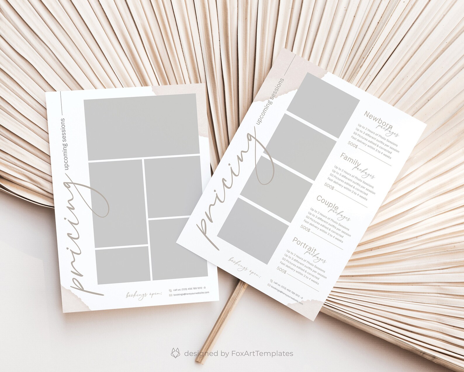 Photography Price List Photoshop Template - Etsy