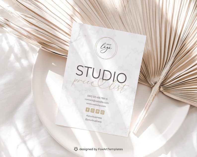 Editable Price List Template Double Sided - Etsy Canada