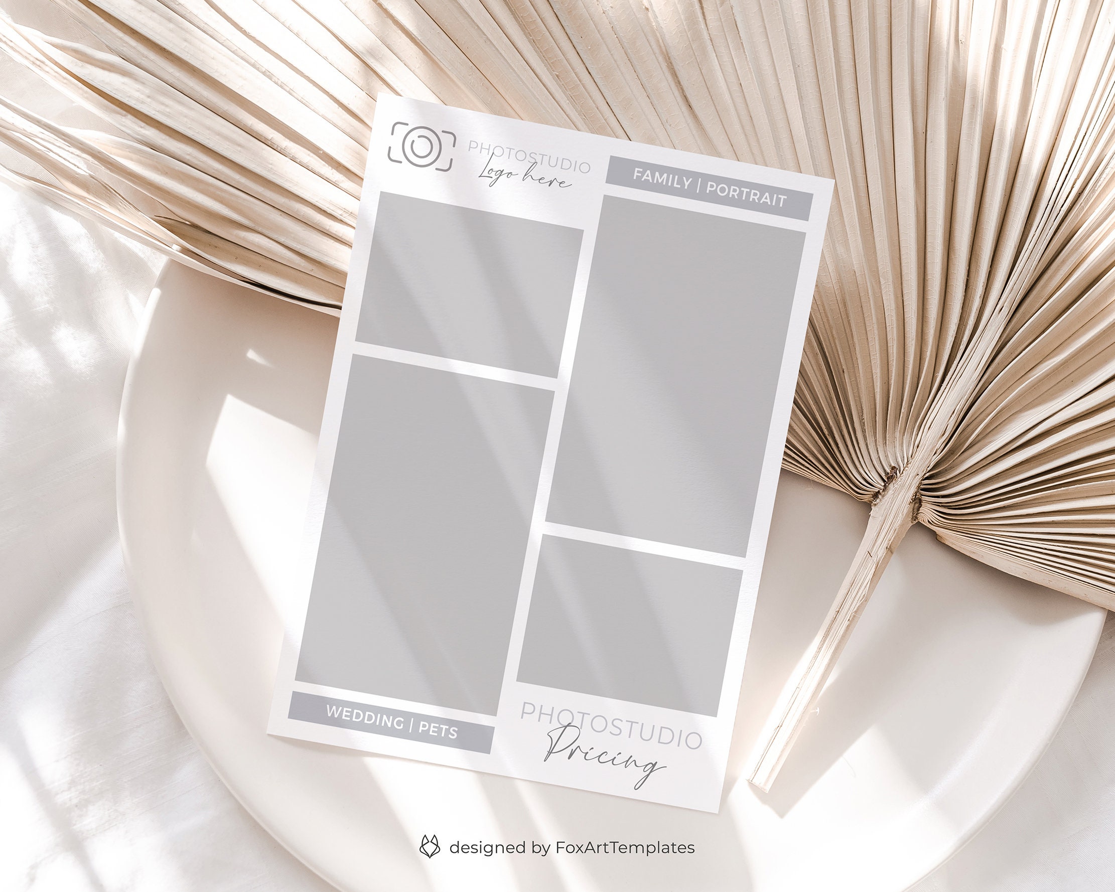 Photography Price List Photoshop Template - Etsy