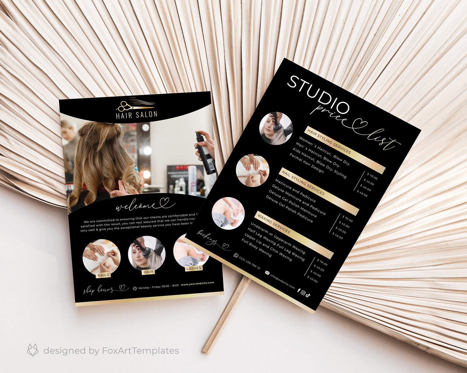 Beauty Salon Flyer Price List Template - Etsy Canada