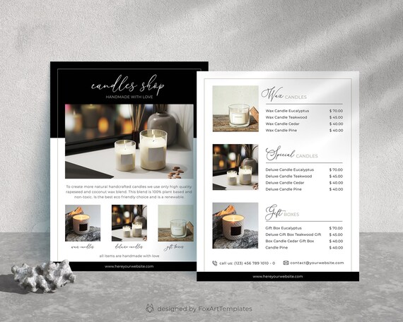 Candle Making Business Flyer Template - Etsy