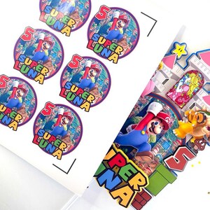 Personalized Mario Bros Birthday Stickers: Custom Party Favors - Etsy