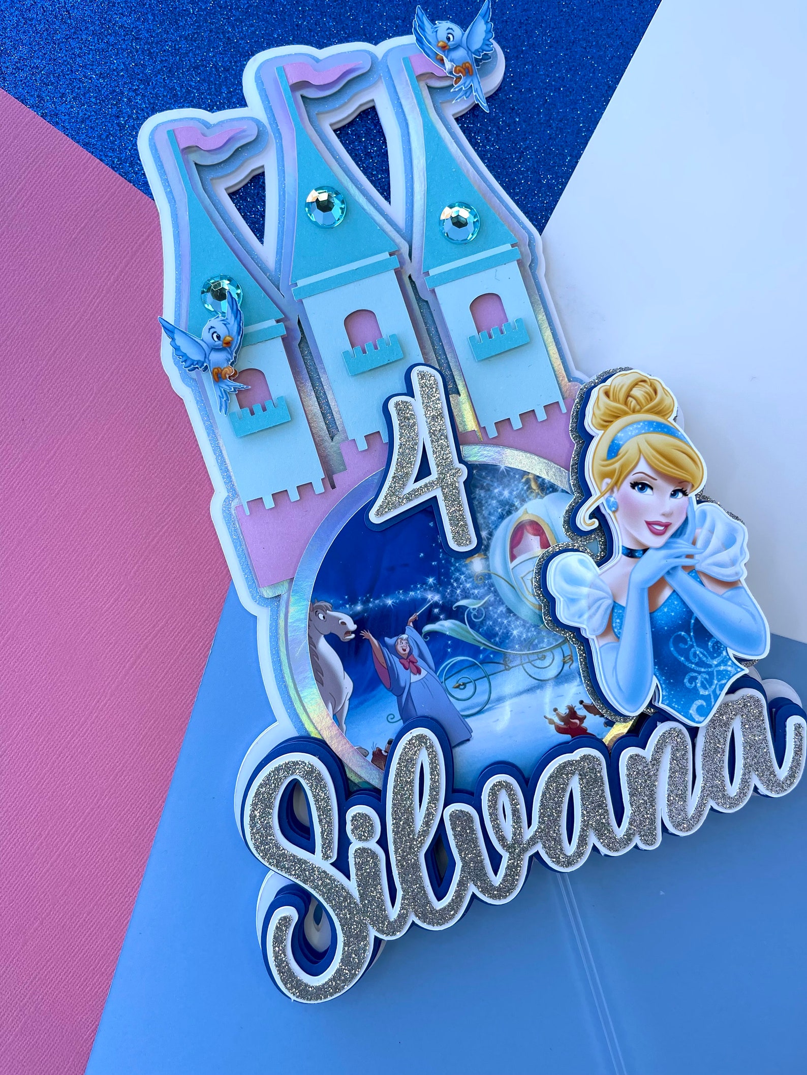 Cinderella Cake Topper Cenicienta Cake Topper Princess - Etsy