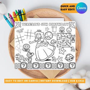 Princess Activity Sheet - Editable in Canva - Printable Fun for Kids ...