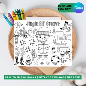 Editable Elf Activity Sheet on Canva - Personalize the Holiday Fun ...