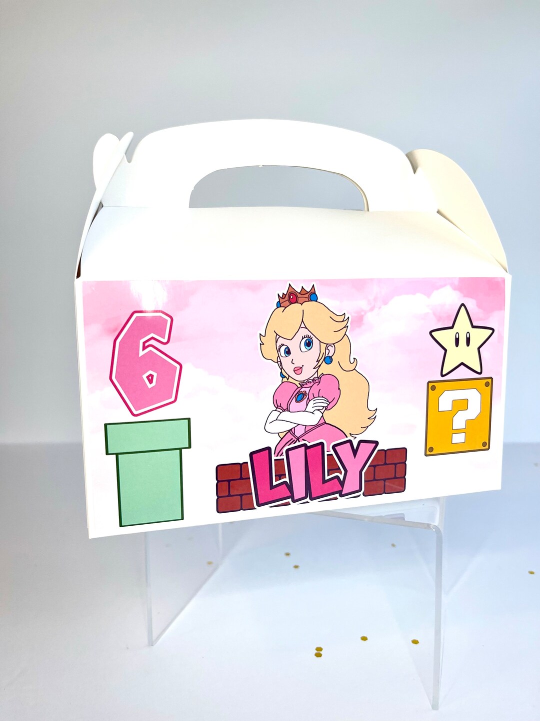 Princess Peach Party Favors - Peach Themed Favor Boxes - Princess Peach Party Treats - Princess ...