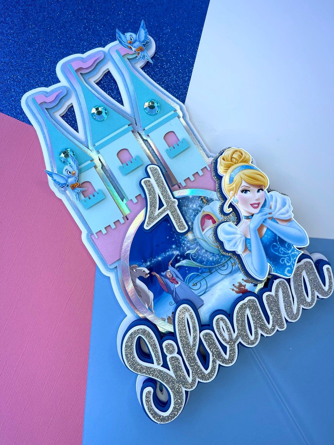 Cinderella Cake Topper Cenicienta Cake Topper Princess - Etsy