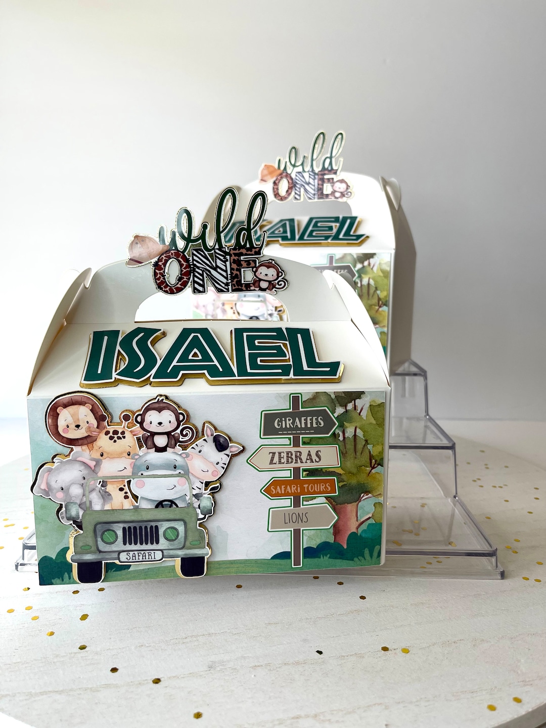 Safari Cake Topper - Safari Gable Box - Safari Birthday Favor Box ...