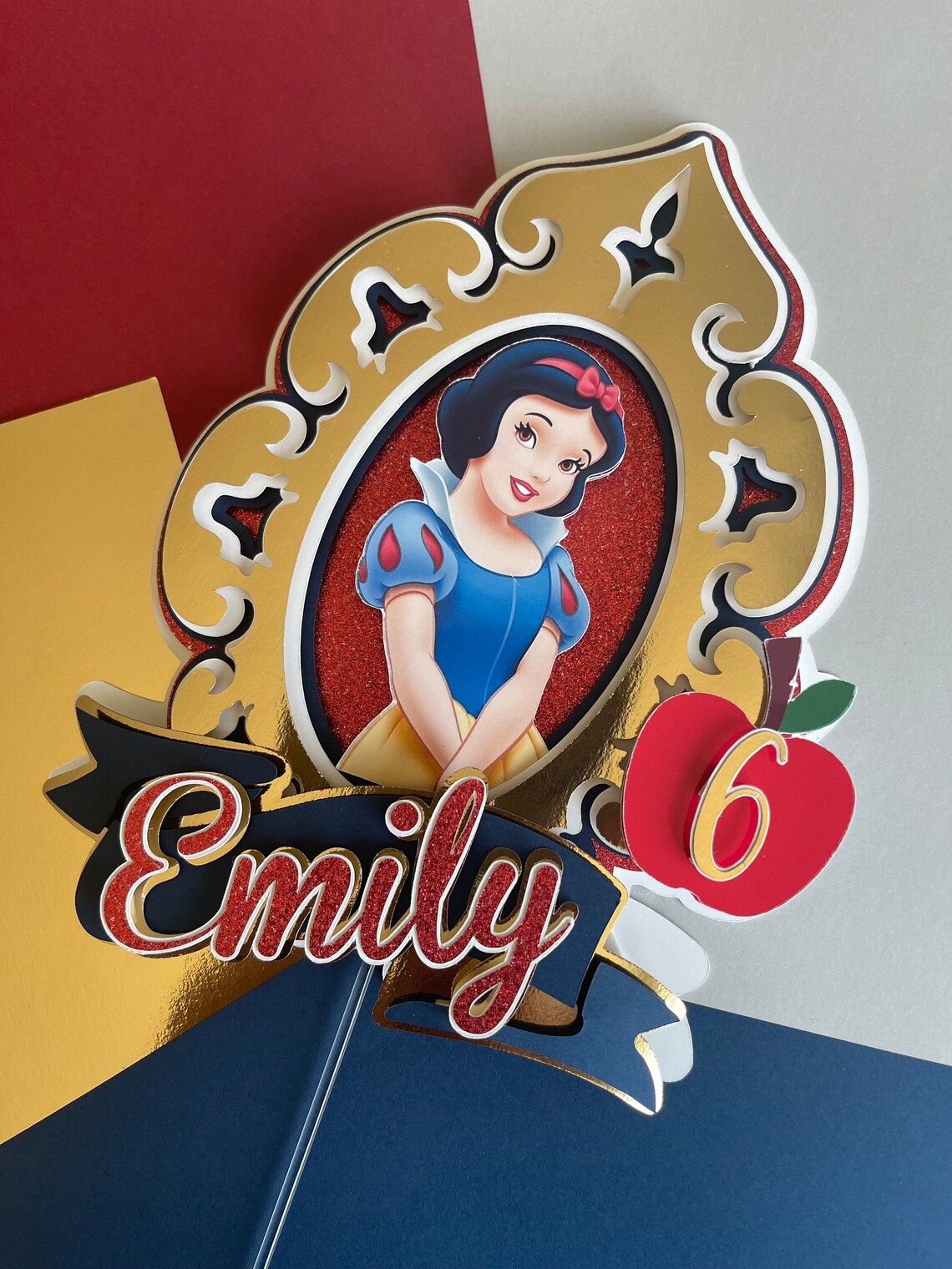 Snow White Cake Topper Princess Cake Topper Princess Party - Etsy