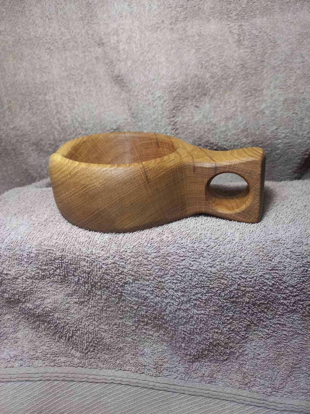 Handmade Natural Kuksa Cup, Made of Oak, Nordic Style Wooden Kuksa Mug ...