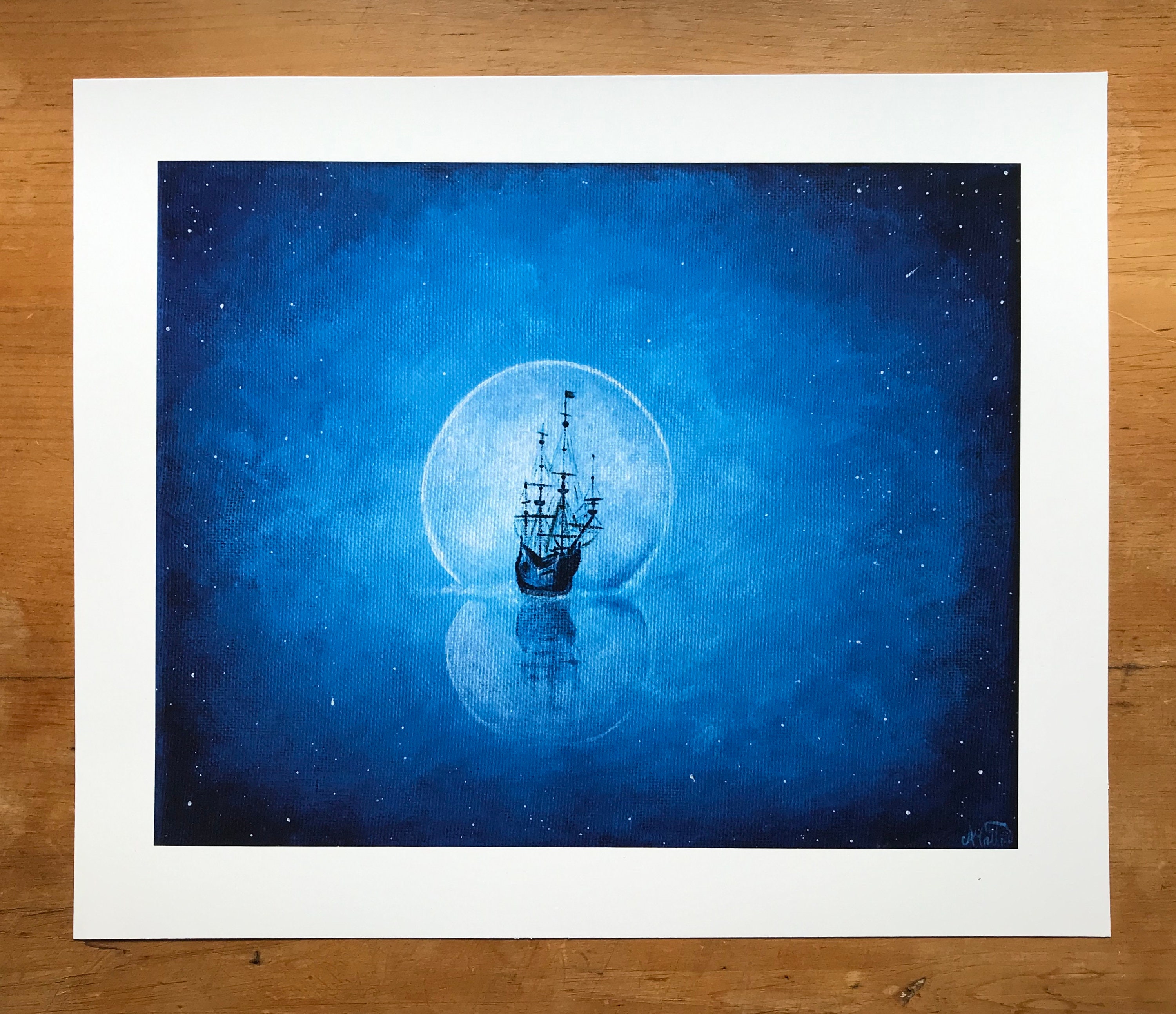 Blue Pirate Ship Art Print Pirate Art Print Blue Art Print - Etsy Nederland
