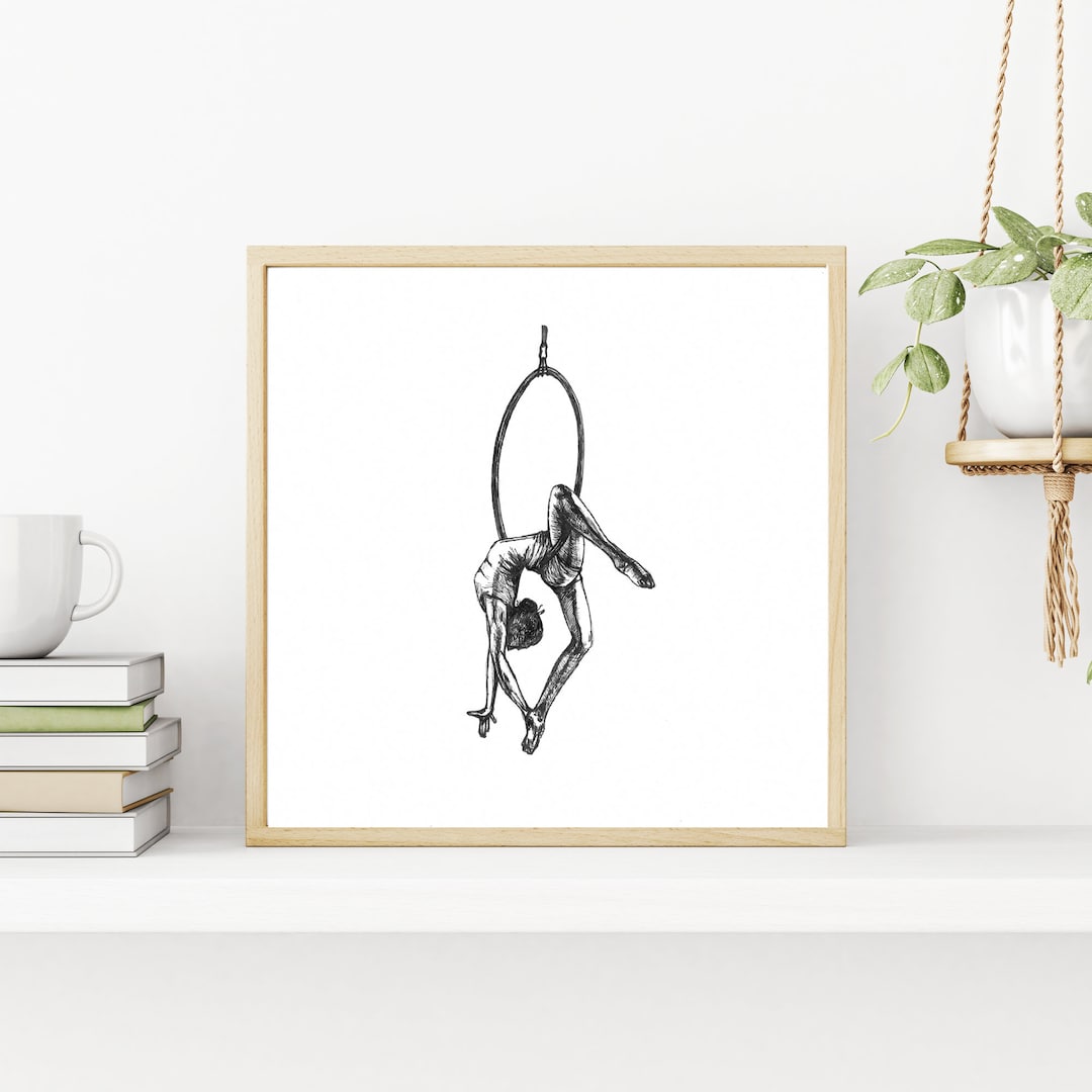 Acrobat Drawing - Pen and Ink Illustration Art Print | Drawing Print ...