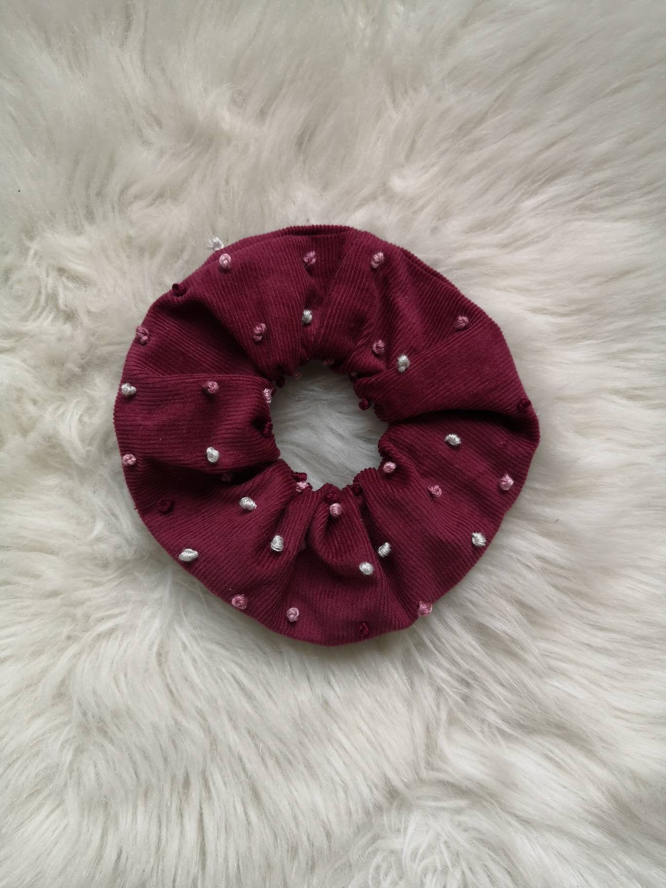 Embroidered Scrunchie | Etsy