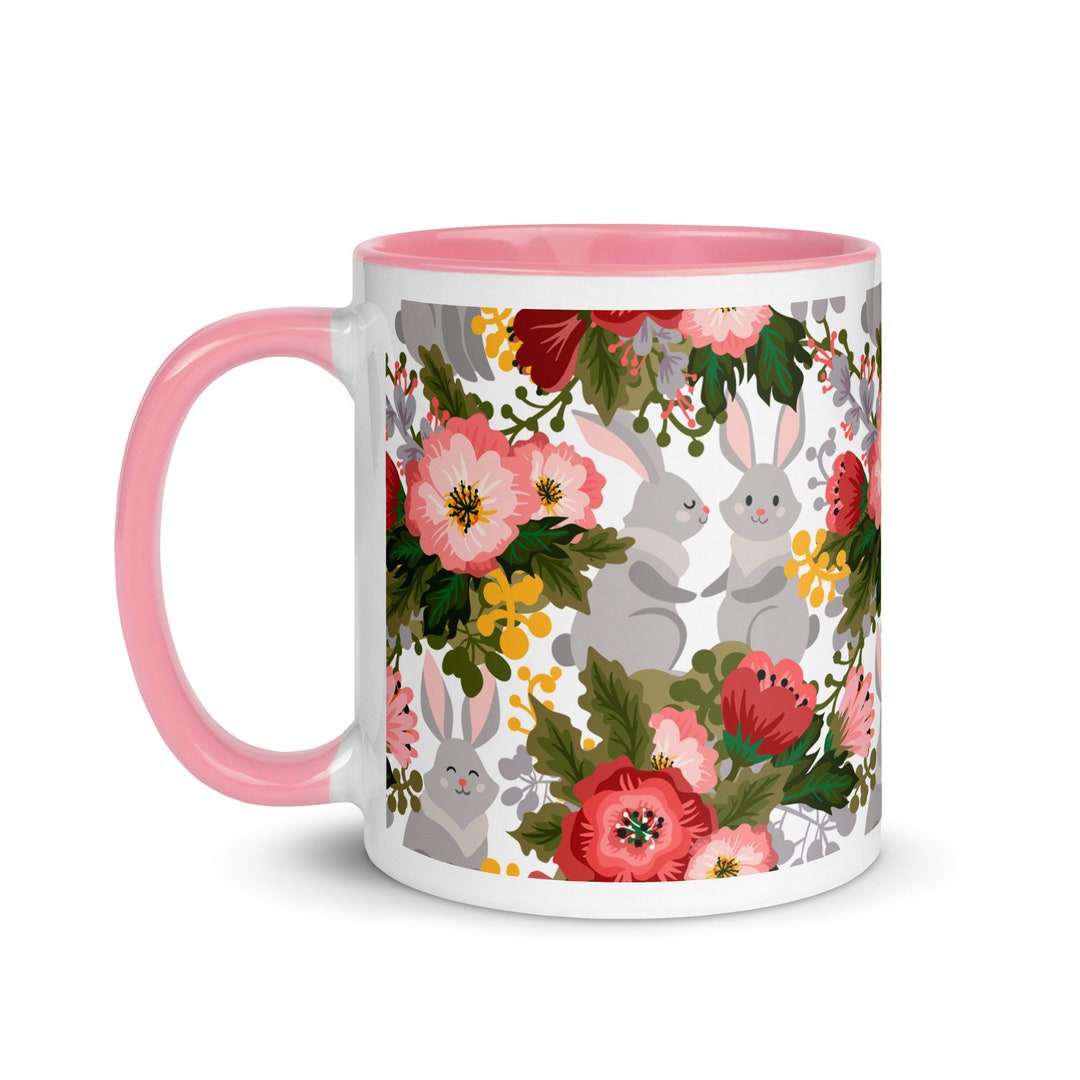 Pretty Easter Mug / Fun Easter Mug / Cute Floral Easter Coffee Cup ...