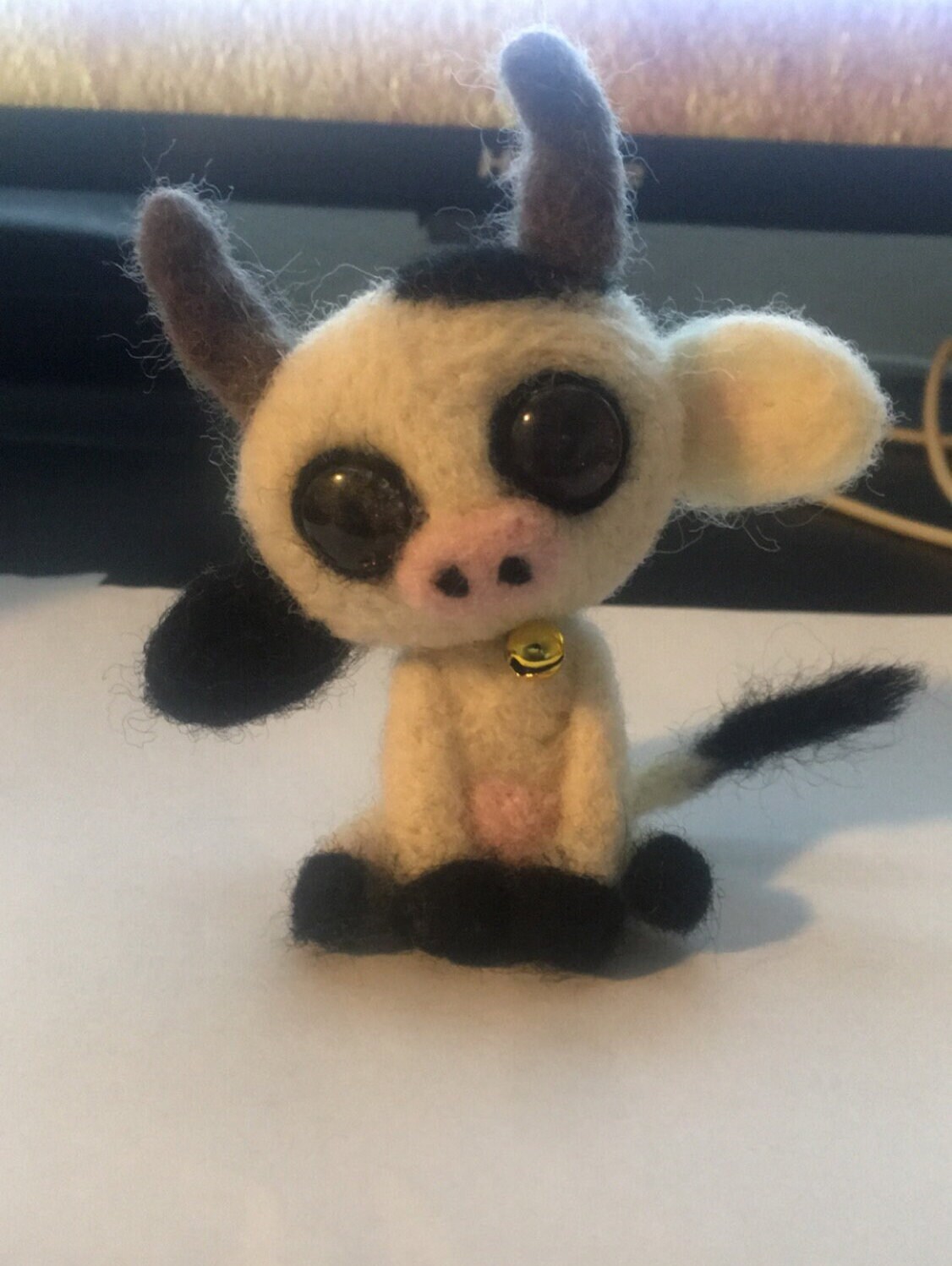 Cute Cow Charm W/glass Eyes - Etsy