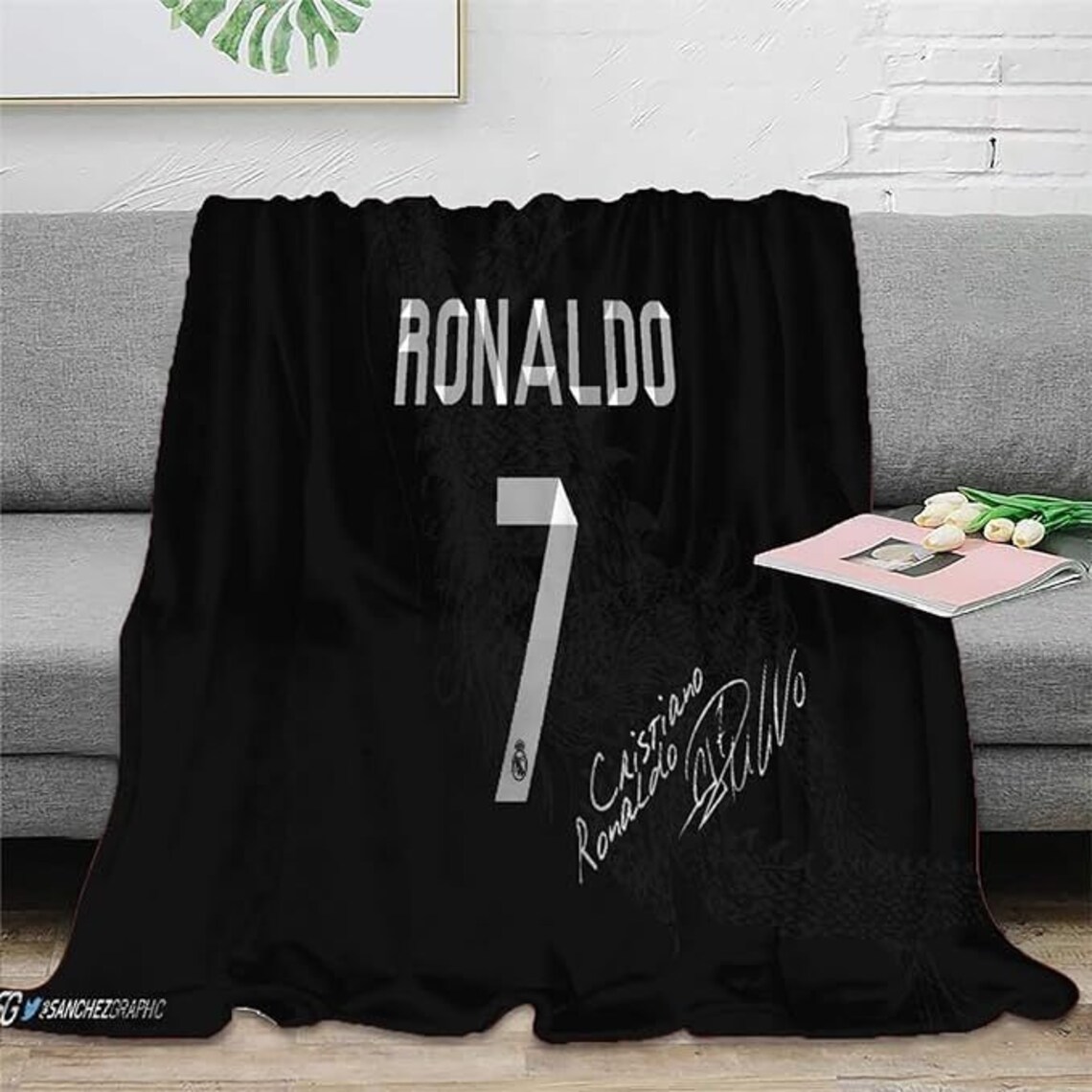 Cristiano Ronaldo Fleece Blanket Sherpa Blanket - Etsy