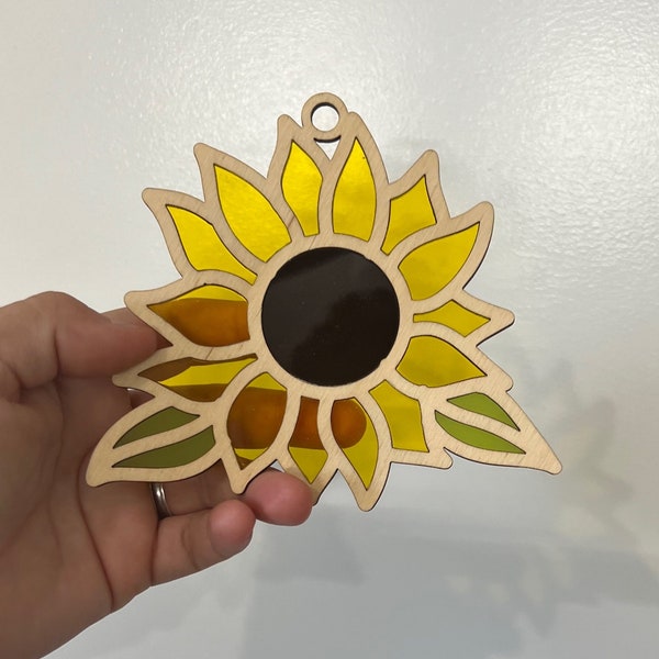 Sunflower Suncatcher Svg Etsy