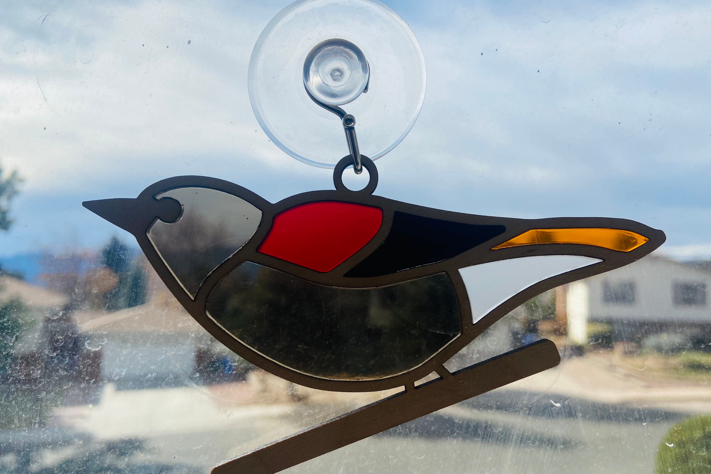 American Robin Sun Catcher SVG Laser File Glowforge Bird - Etsy