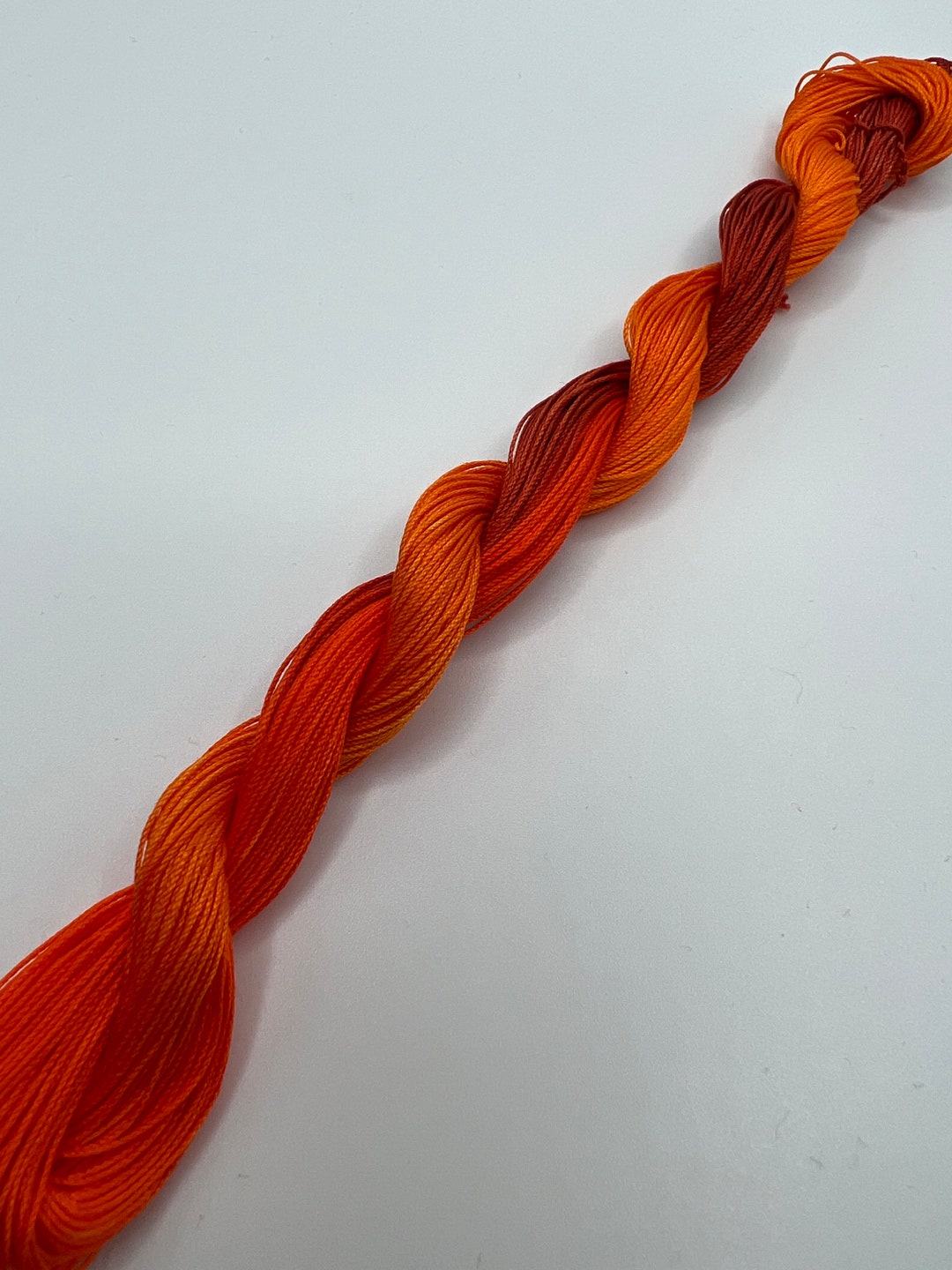 Ember | Size 20 Hand Dyed, 6 Cord Cordonnet Thread, Tatting, Crochet ...