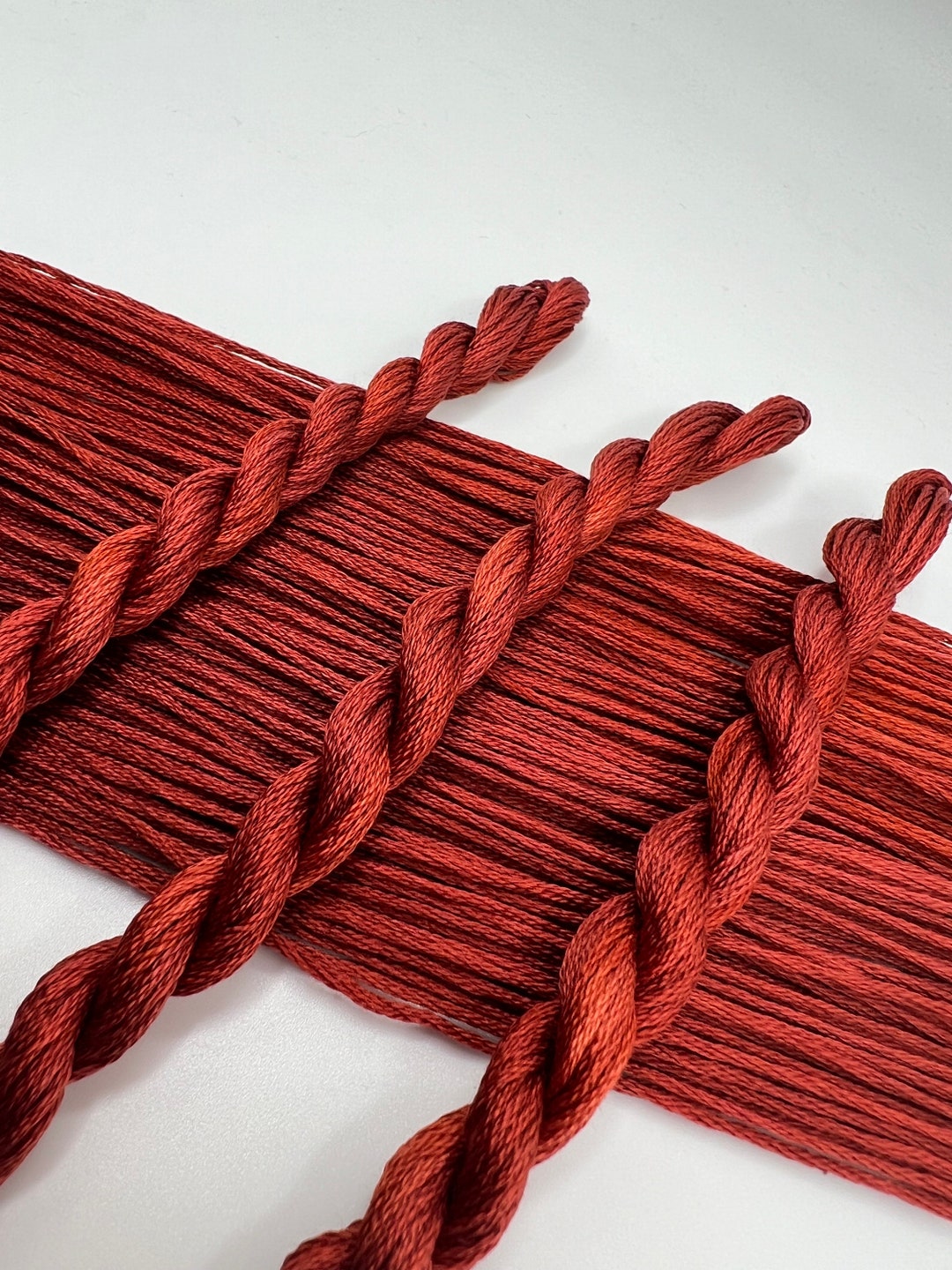 Terracotta | Hand Dyed, 6 Strand Embroidery Floss, Cross Stitch, Cotton ...
