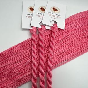 Carnation | Hand Dyed, 6 Strand Embroidery Floss, Cross Stitch, Cotton ...