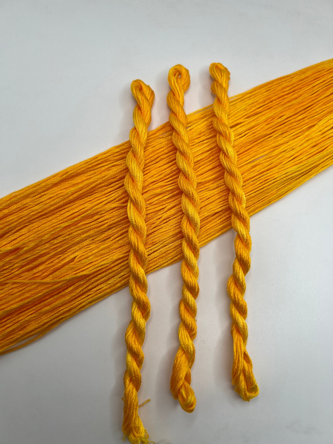 Gold | Hand Dyed, 6 Strand Embroidery Floss, Cross Stitch, Cotton ...
