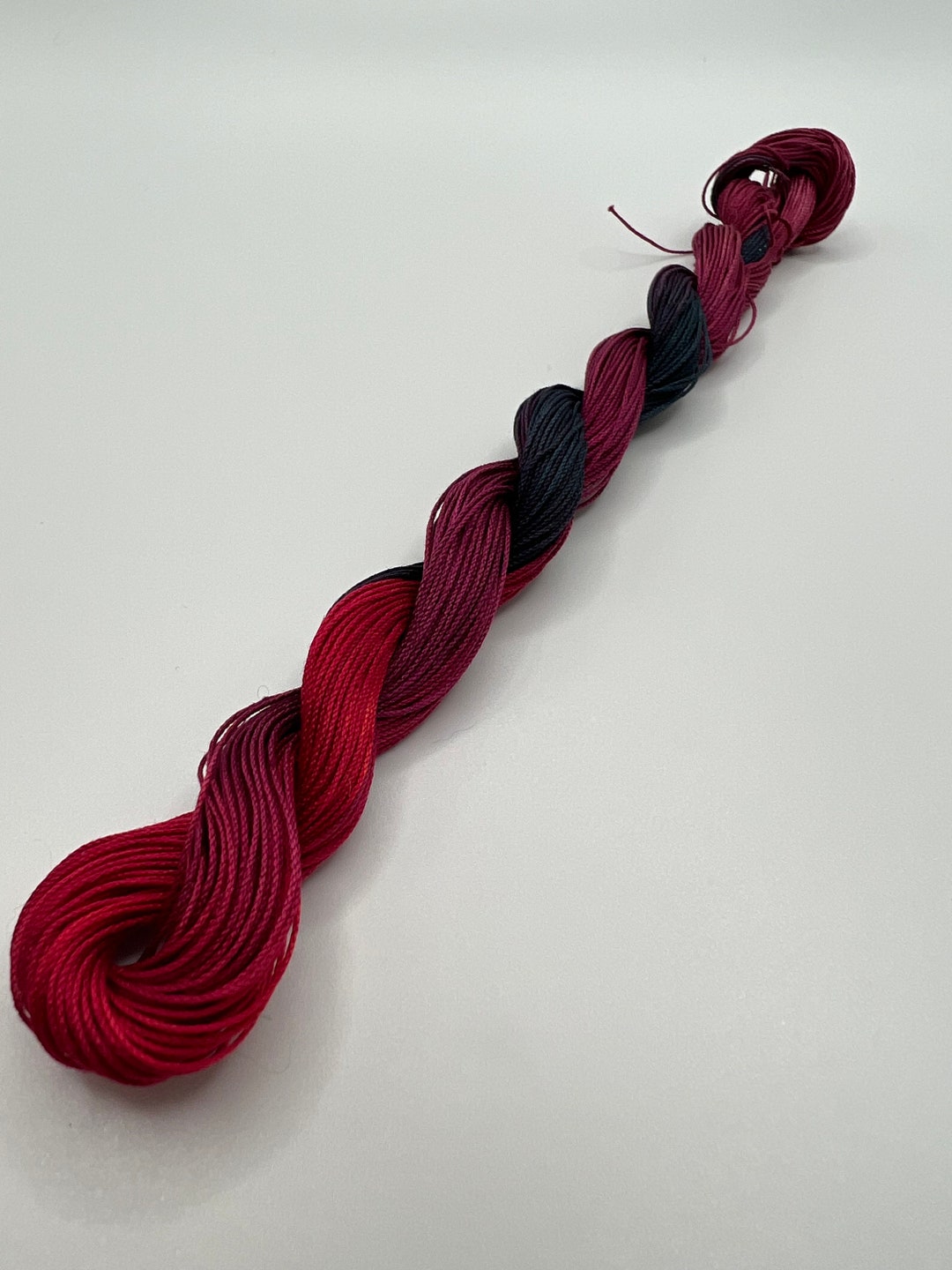 Black Dahlia | Size 20 Hand Dyed, 6 Cord Cordonnet Thread, Tatting ...
