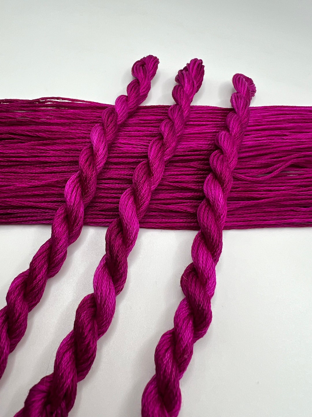 Boysenberry | Size 20 Hand Dyed, 6 Cord Cordonnet Thread, Tatting ...