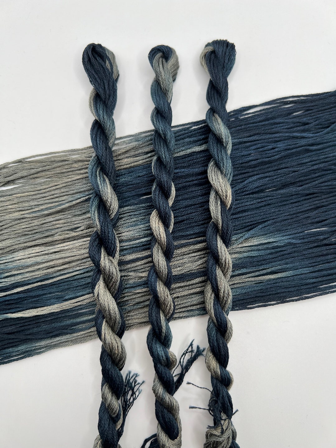 Fog | Hand Dyed, 6 Strand Embroidery Floss, Cross Stitch, Cotton Thread ...