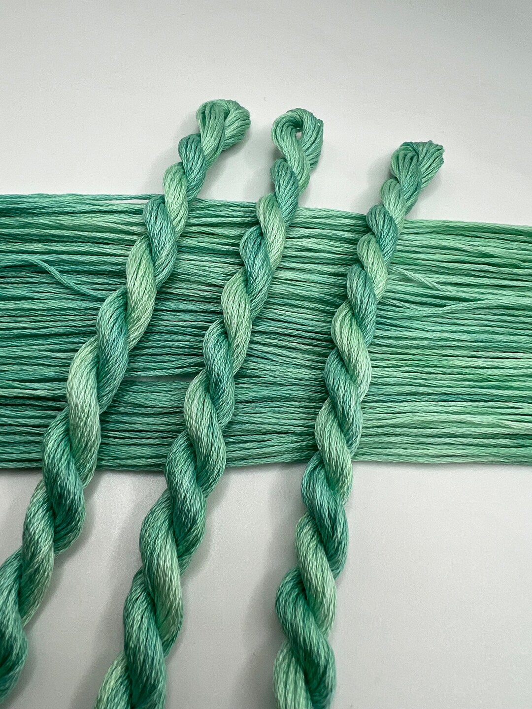 Mint | Size 20 Hand Dyed, 6 Cord Cordonnet Thread, Tatting, Crochet ...