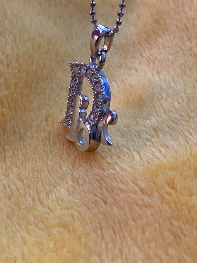 Christian Dior Vintage Dior Silver Logo Necklace - Etsy