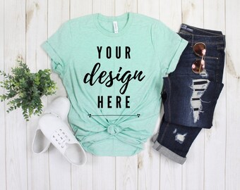 Mint Mock up Shirt - Etsy
