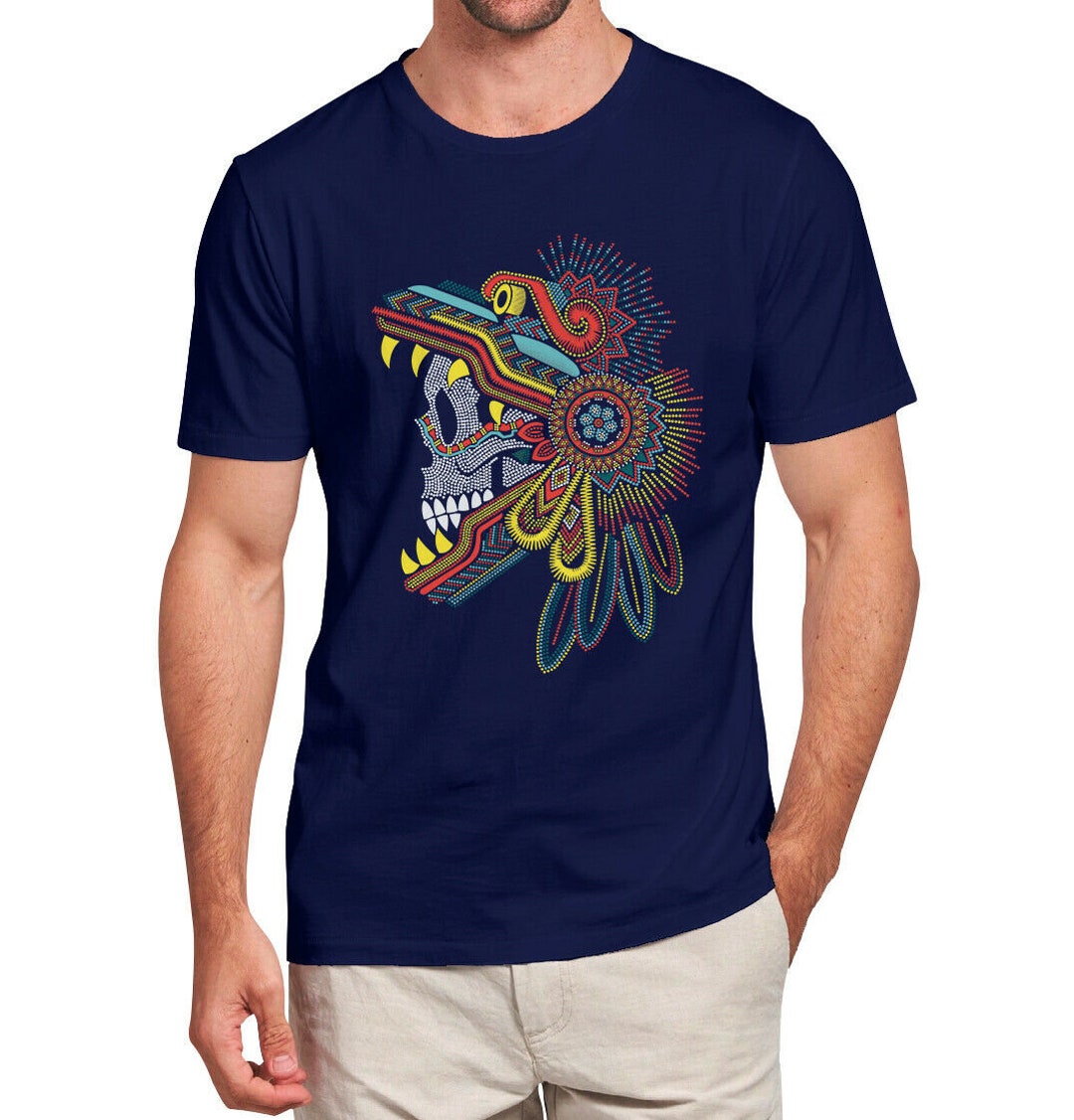 New! Playera Calavera Azteca / T-shirt Calavera Azteca - Etsy