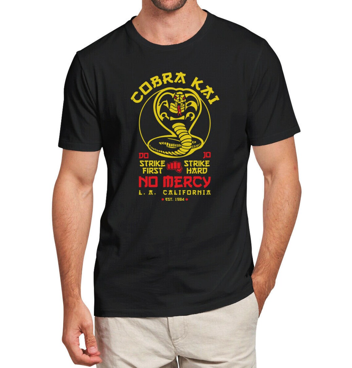 New Playera Cobra Kai Do strike first / T-Shirt Cobra Kai Do | Etsy