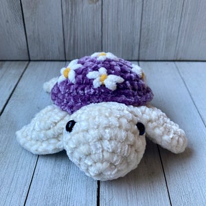Crochet Velvet Flower Turtle - Etsy