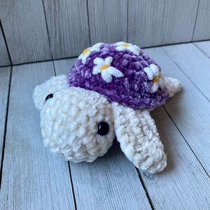 Crochet Velvet Flower Turtle - Etsy