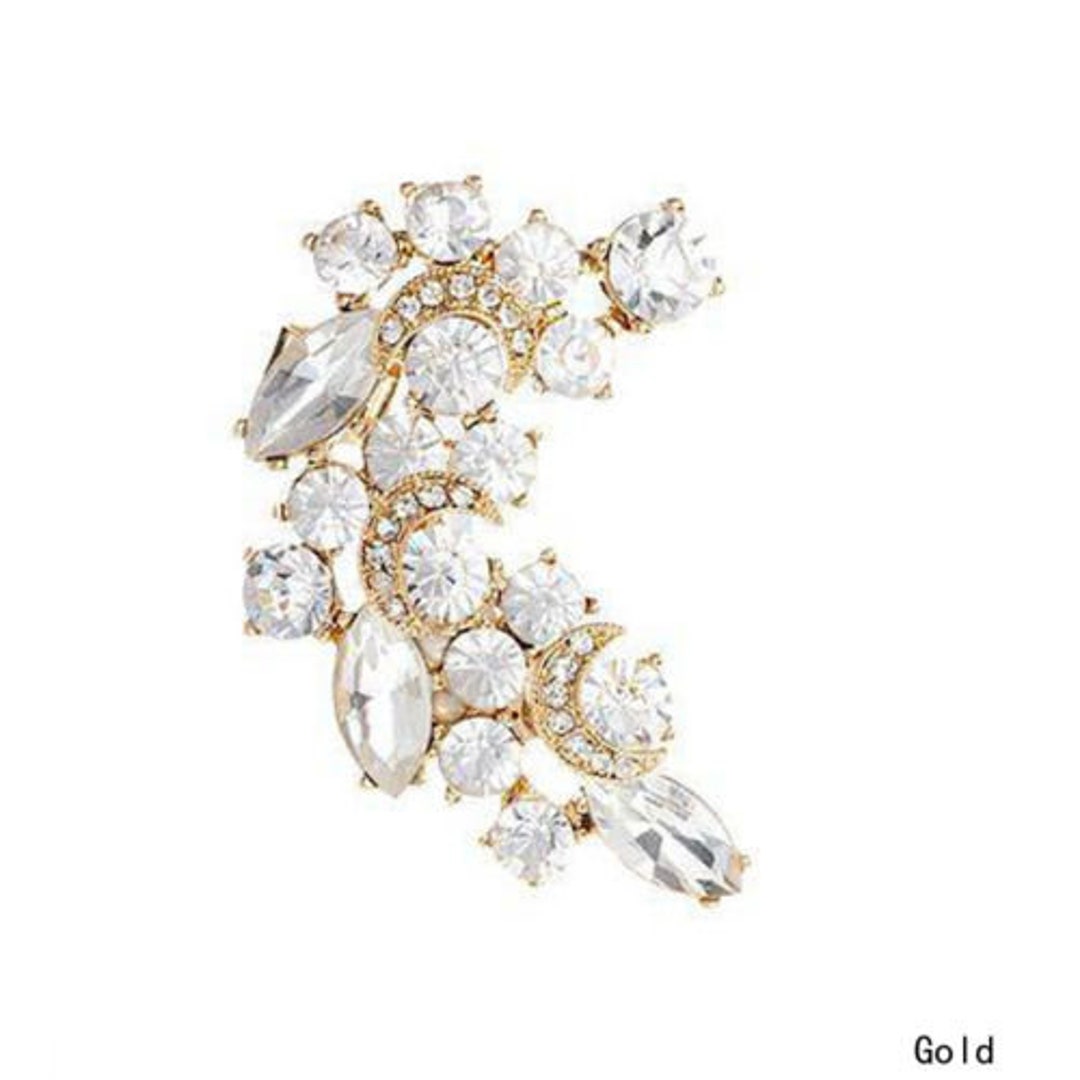 WHITNEY Chic Boho Look Ear Climber Flower With Crystal Earrings ...