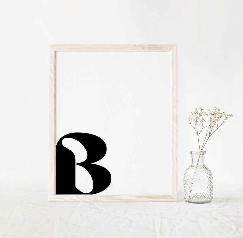 Letter B, Printable Letter, Printable Wall Art, Letters Poster ...