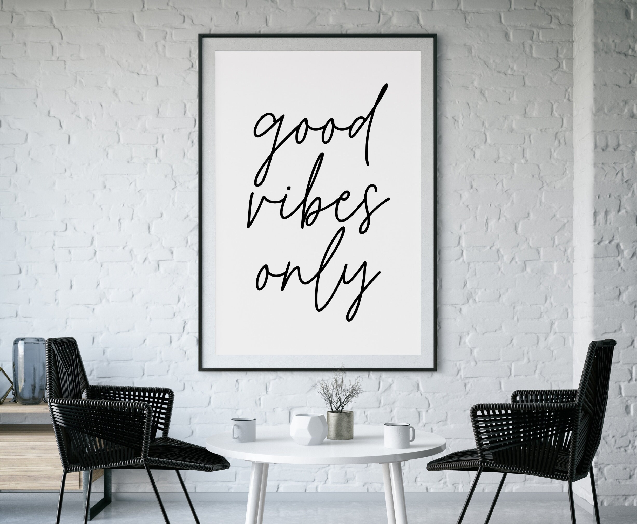 Good Vibes Only Print, Downloadable Wall Art, Home Decor, Good Vibes ...