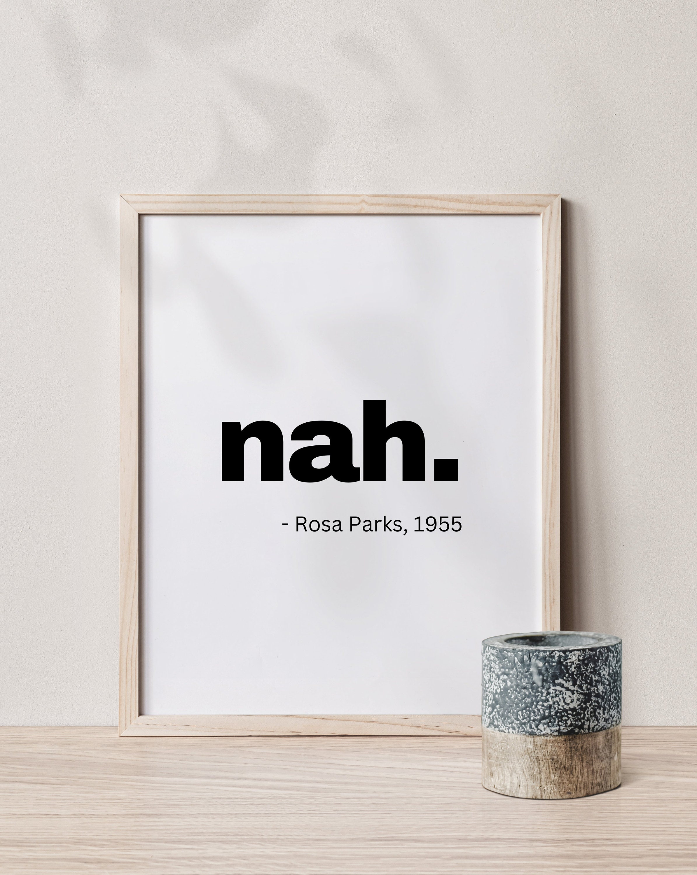 Rosa Parks, Nah Print, Downloadable Wall Art, Home Decor, Civil Rights ...
