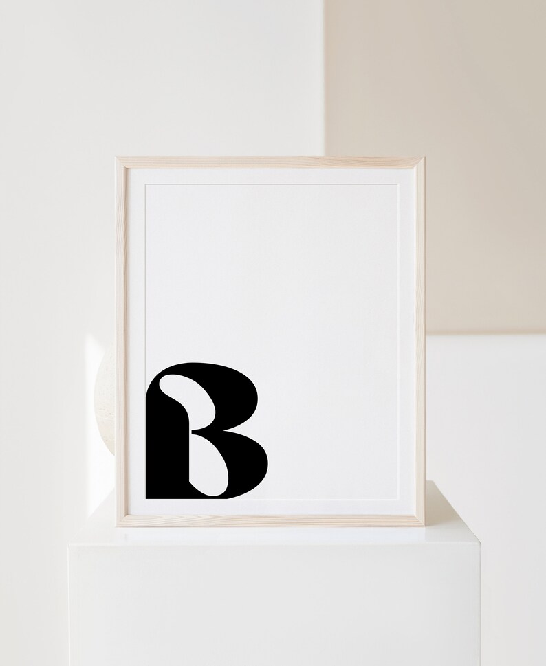 Letter B, Printable Letter, Printable Wall Art, Letters Poster ...