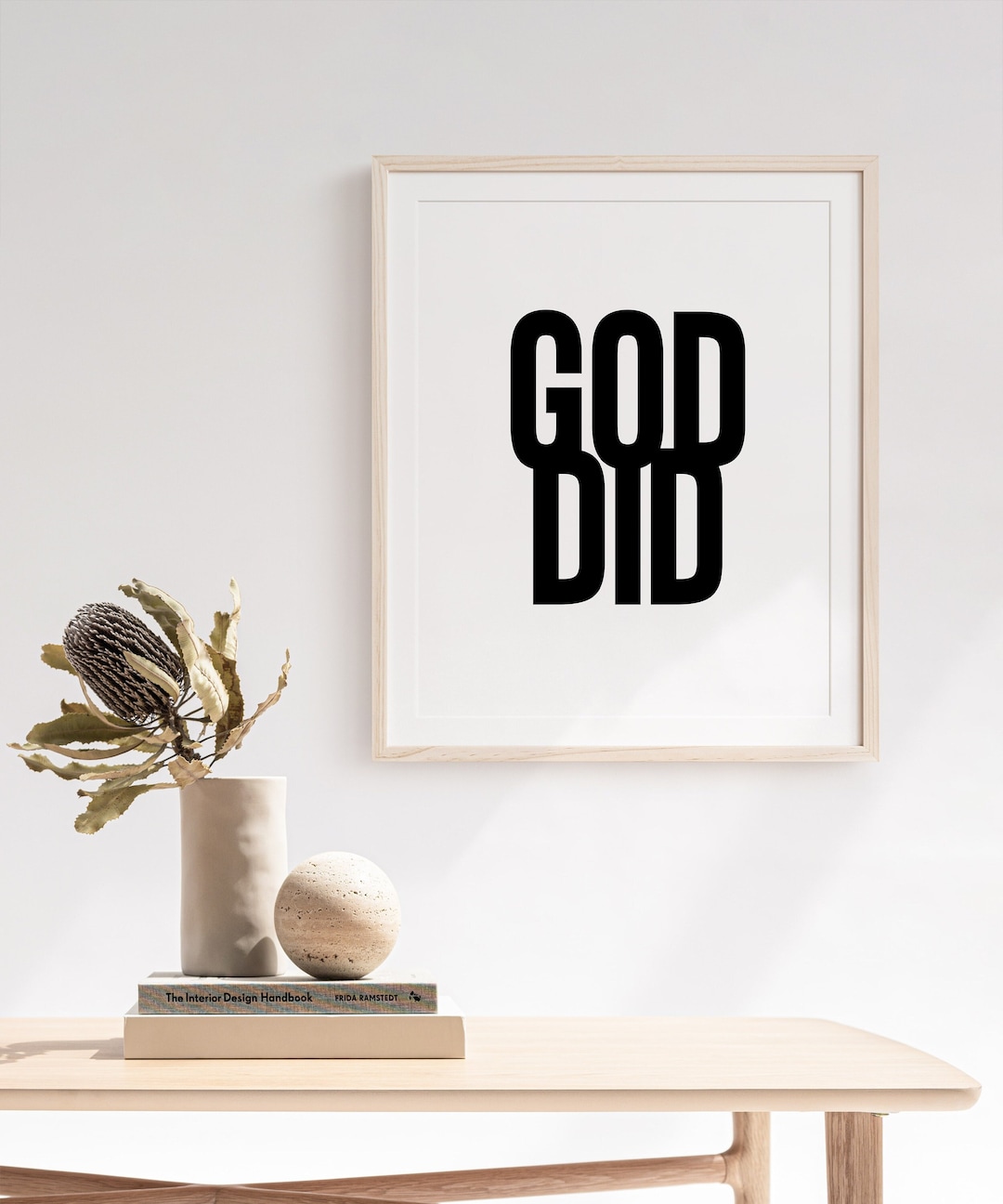God Did Print, Downloadable Wall Art, Home Decor, Printable Quote Sign ...