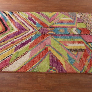 Multicolor Plush Moroccan Style Rug 8x10, Hand-knotted Oriental Area ...