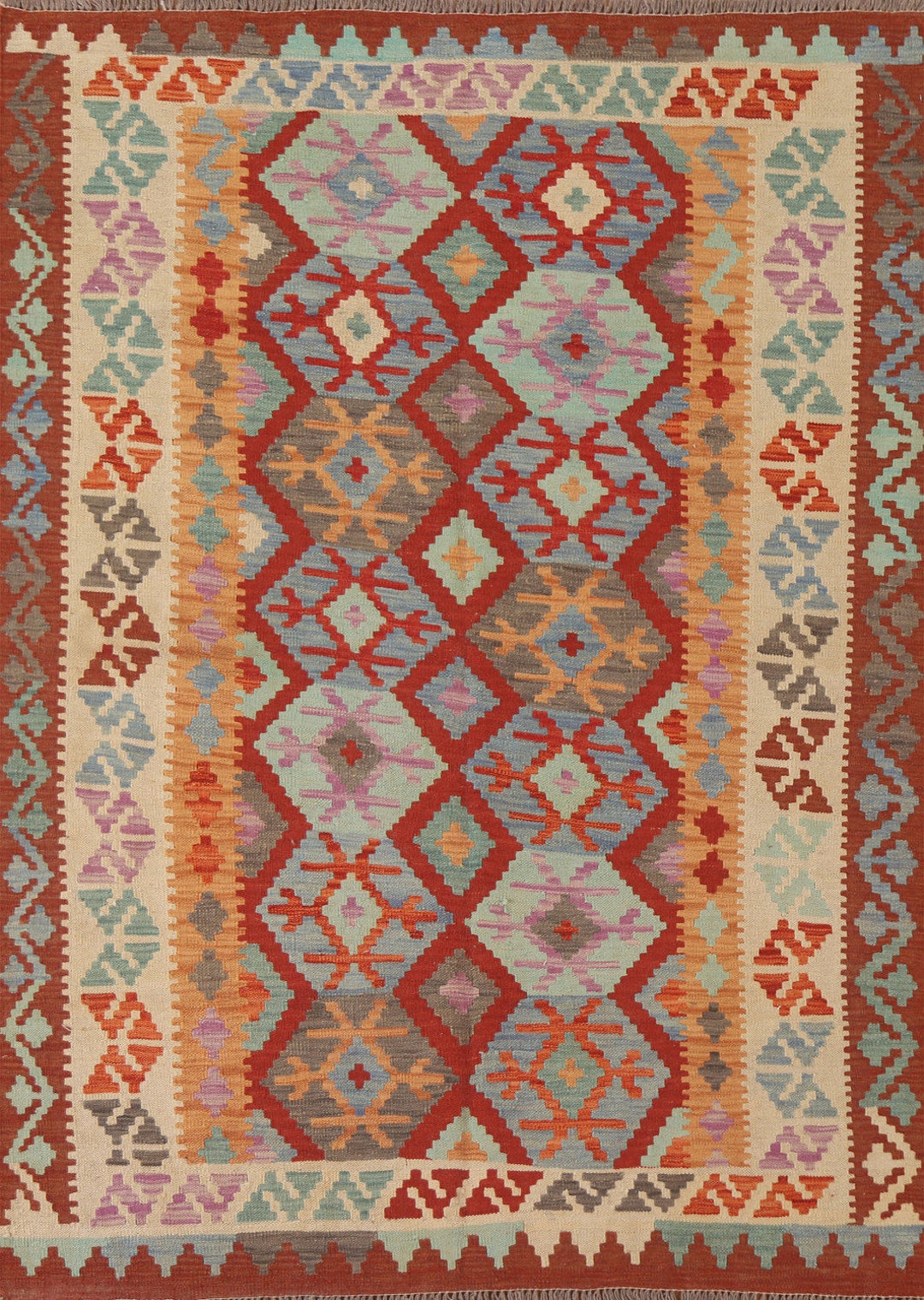 Geometric Kilim Oriental Area Rug 5x6 - Etsy